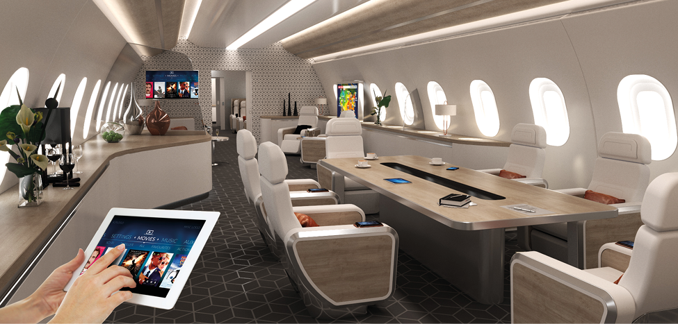 Astronics PGA’s IFEC/CMS solutions selected for AMAC wide-body completion | Business Jet Interiors